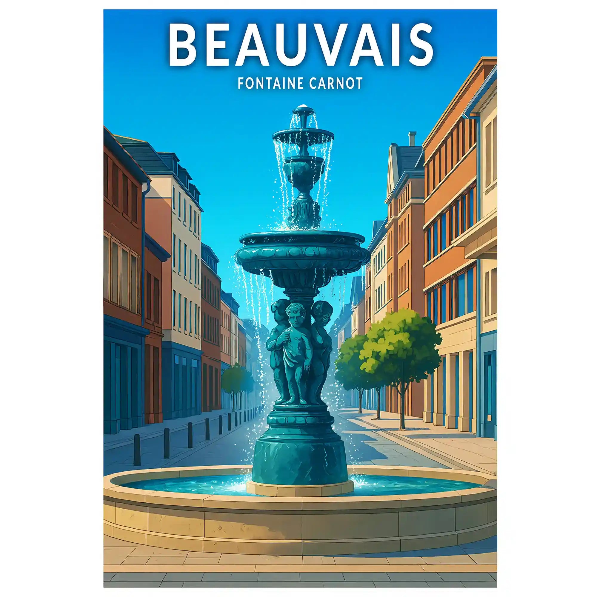 Affiche - Beauvais - Fontaine Carnot – La Culture Française
