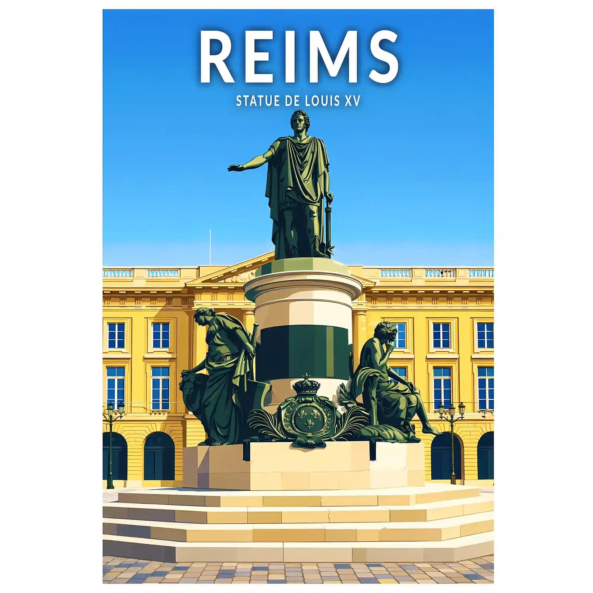 Affiche - Reims - Statue de Louis XV – La Culture Française